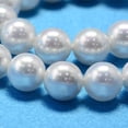 AB Color Plated Shell Pearl Round Bead Strands White 6mm Hole: 0.8mm ...
