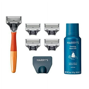 Harry's Essential Starter Set with Buoy Blue Razor and Foaming Shave ...