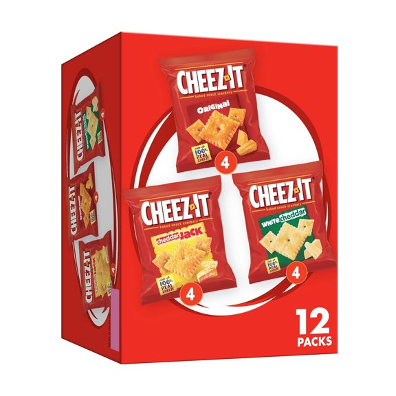 Cheez-It Cheese Crackers, Baked Snack Crackers, Lunch Snacks, Extra Big ...