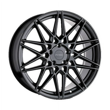 Petrol P4C 18X8 5X108 40Et 72.1Cb Gloss Black W/ Machined Cut Lip Wheel ...