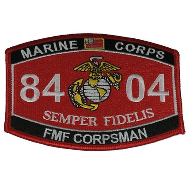 MARINE CORPS 8404 FMF CORPSMAN SEMPER FIDELIS MOS PATCH DOC NAVY USN ...