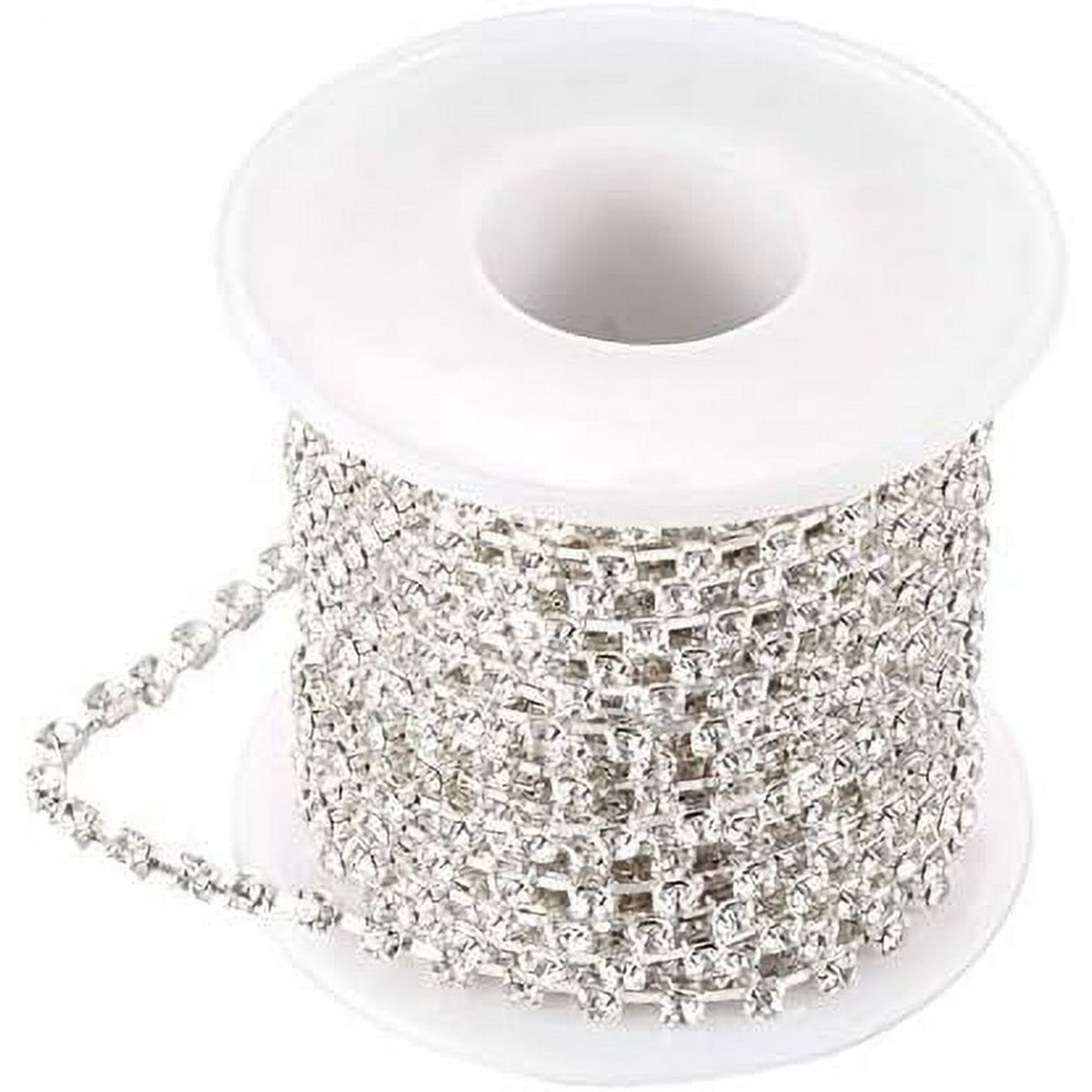 Click here for Nobrand 1 Roll Of 10 Yards 2mm Crystal Beads Chain... prices