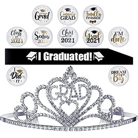 2021 Graduation Party Supplies Kits, Glittered Metal Graduation ...