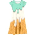 Big Girls' Dresses Fly Sleeve Prints Holiday Party Kids Child Dance ...