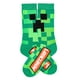 Minecraft Creeper Cubed Character Design Gaming Adult Crew Socks ...