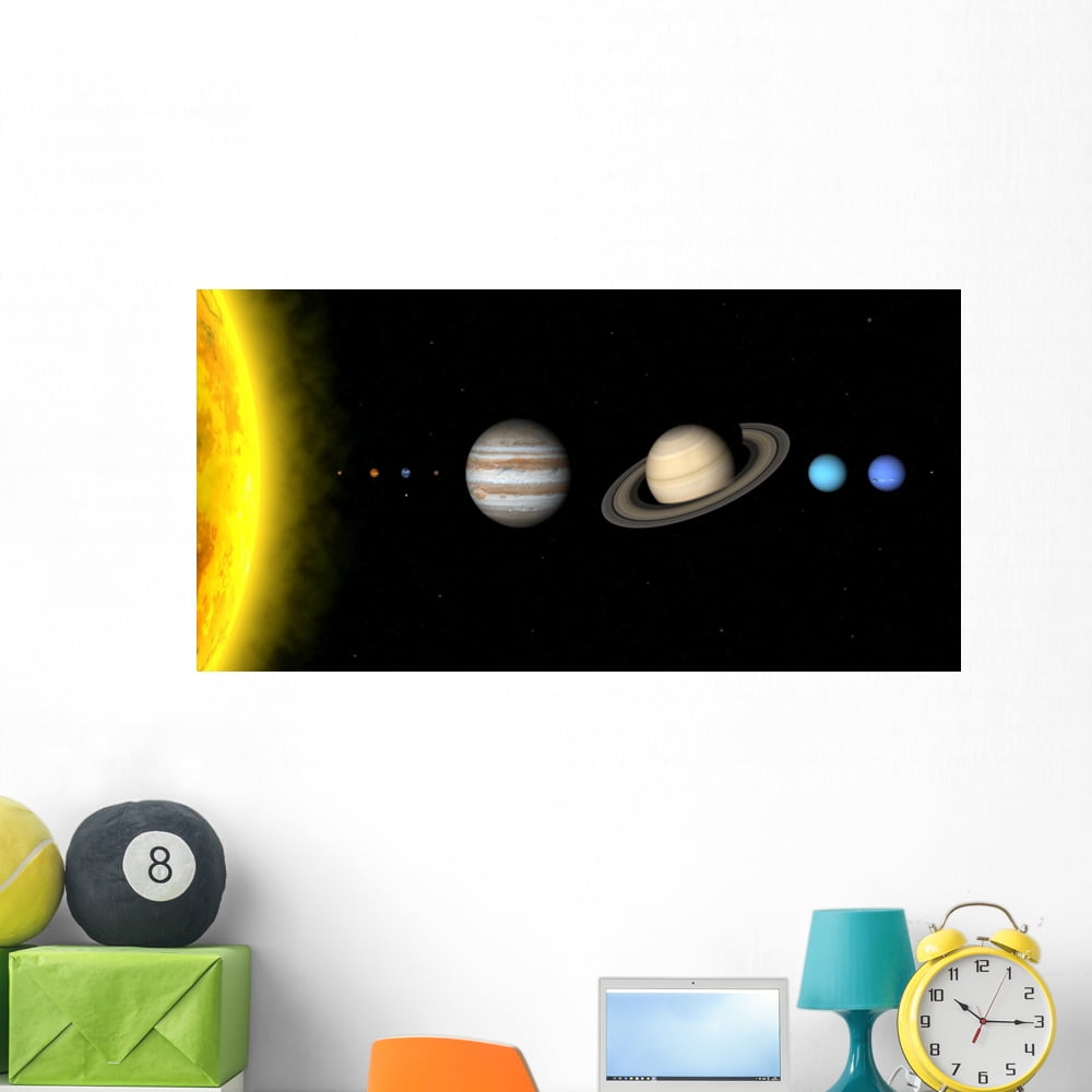Solar System Wall Mural by Wallmonkeys Peel and Stick Graphic (48 in W ...