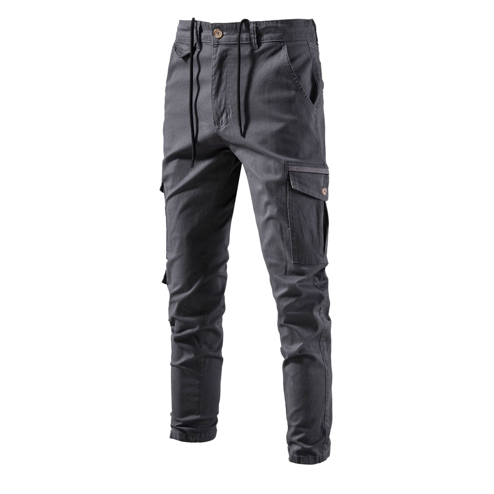 RYRJJ Mens Cargo Joggers Pants Slim Fit Stretch with Pockets Cotton ...