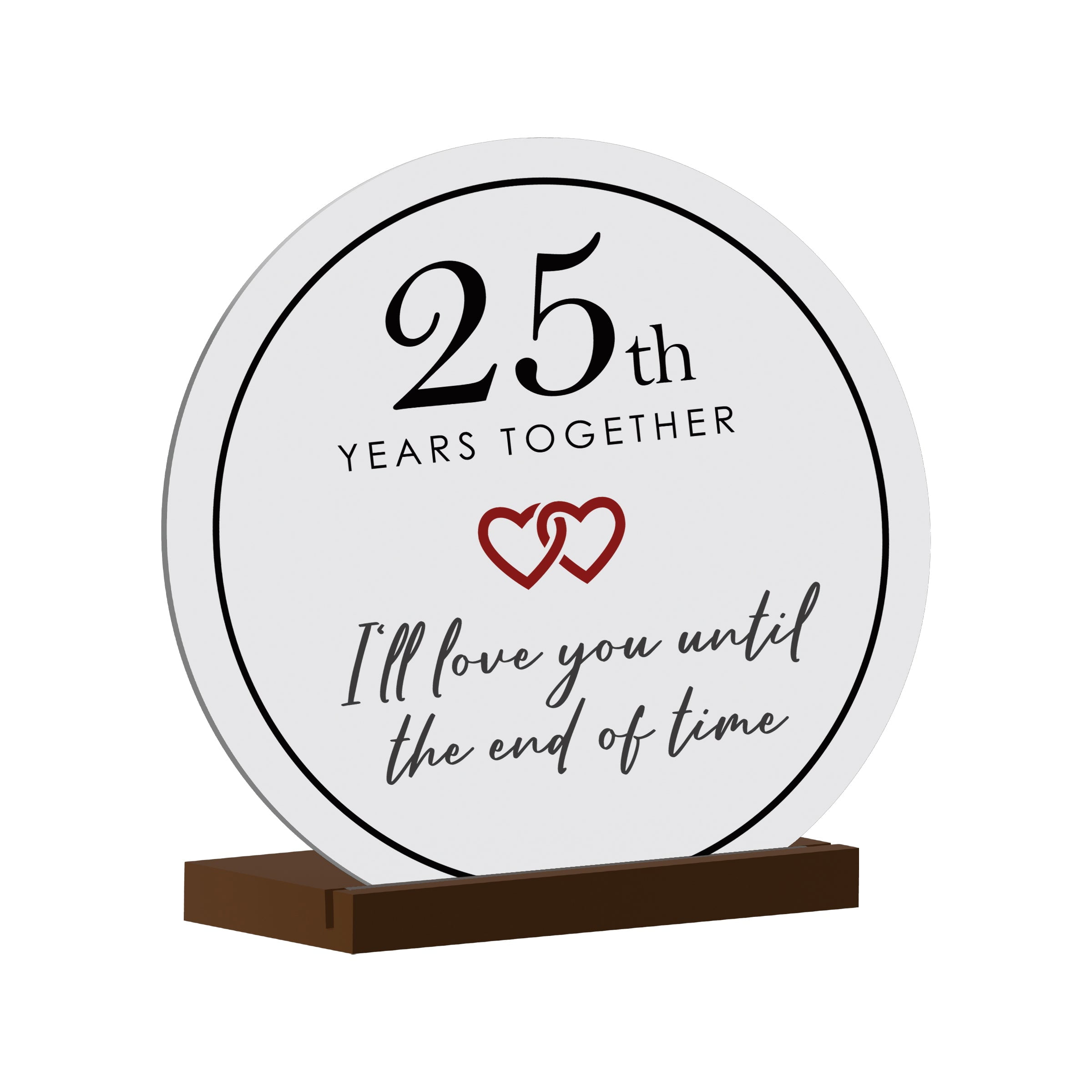 LifeSong Milestones Unique 25th Wedding Anniversary Sign with Wooden ...