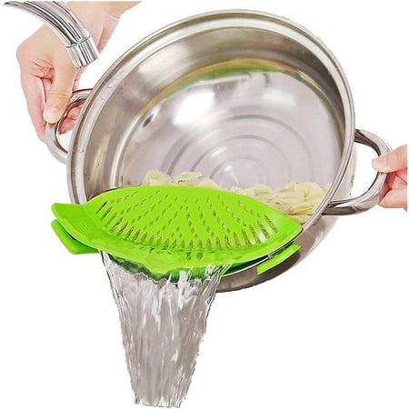 Kitchen Silicone Drain Side Drainer Clip Silicone Colander, Filter Anti ...