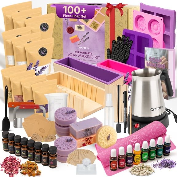 Illumive Deluxe Melt & Pour Soap Making Kit – Glycerin & Shea Butter ...