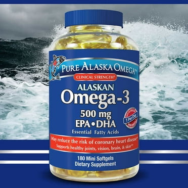 Pure Alaska Omega Wild Salmon Oil 1,000 mg Softgel, 180 Ct - Walmart.com