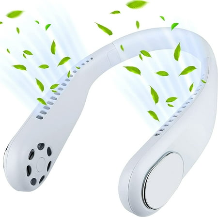 Portable USB Neck Fan, Hanging Personal Fan Bladeless Neck Cooler, 4000 ...