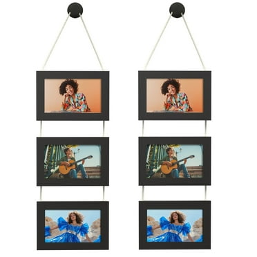 5 Pack Multiple Openings Collage Frames, Black Picture Frame set for ...