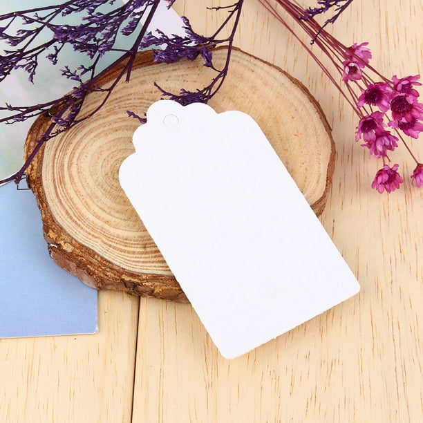 100pcs Display Tags Paper Gift Tags, Brown/ White/ Black Marking Tags ...