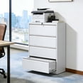 4 Drawer Lateral File Cabinet, Heavy Duty Metal Filing Cabinet, 35.4 ...