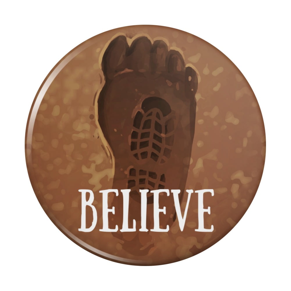 Bigfoot Sasquatch Believe Foot Print Kitchen Refrigerator Locker Button ...