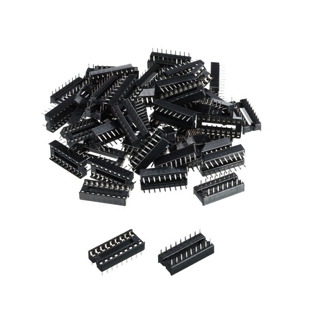 Uxcell DIP IC Chip Socket Adapter Flat Pin 18P 2.54mm Pitch IC Socket ...