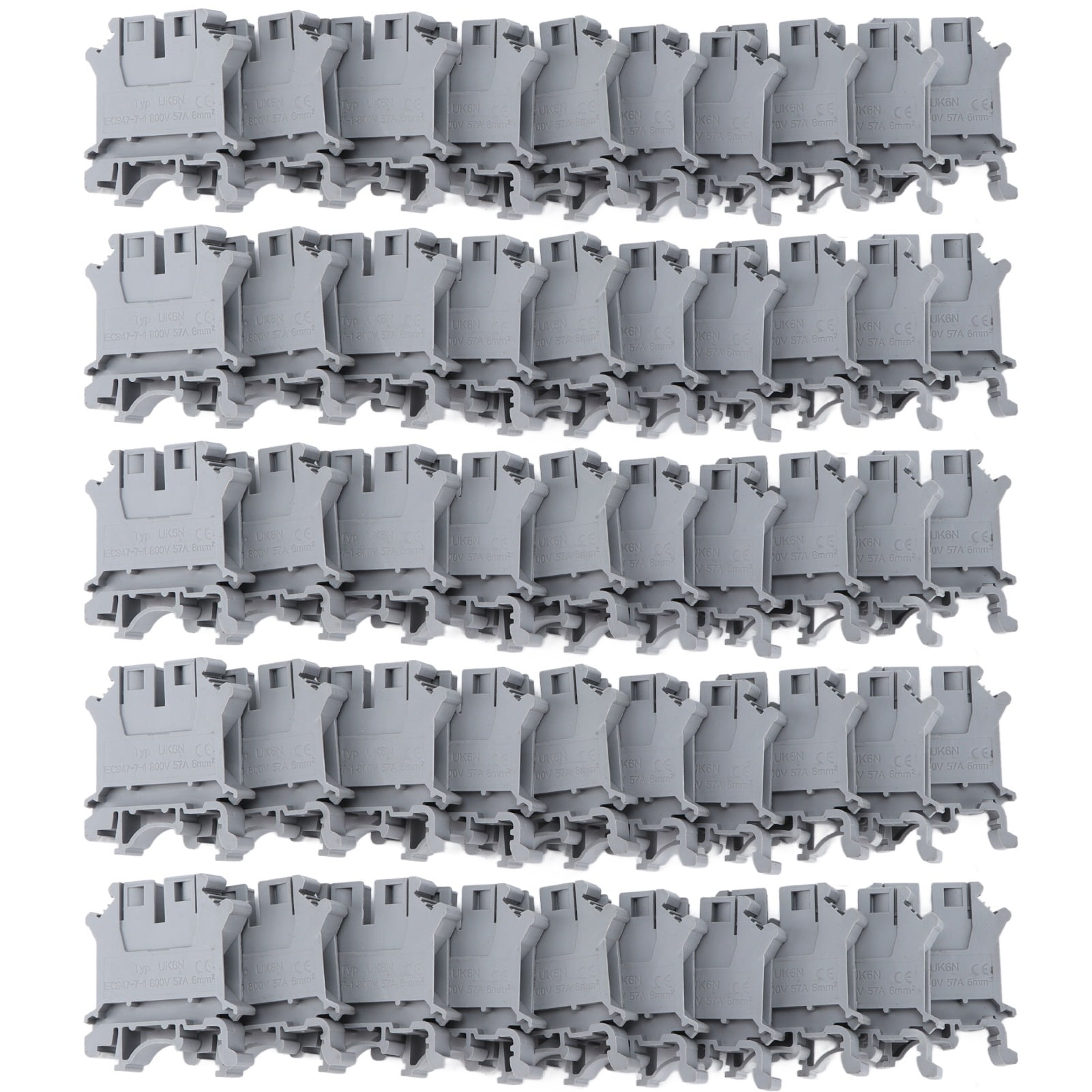 ESTINK 50Pcs DIN Rail Mount Terminal Screw Combination Pure Copper ...