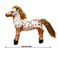 Adorable Plush White Horse Toy with Black Hooves Soft Cuddly Stuffed ...