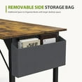 CONCETTA Computer Desk 63 Inch, Simple Farmhouse Table With Storage Bag ...