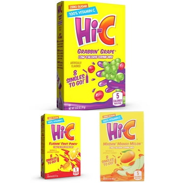 Hi-C Grabbin' Grape Sugar Free Drink Mix 8 CT, Pack -12 - Walmart.com