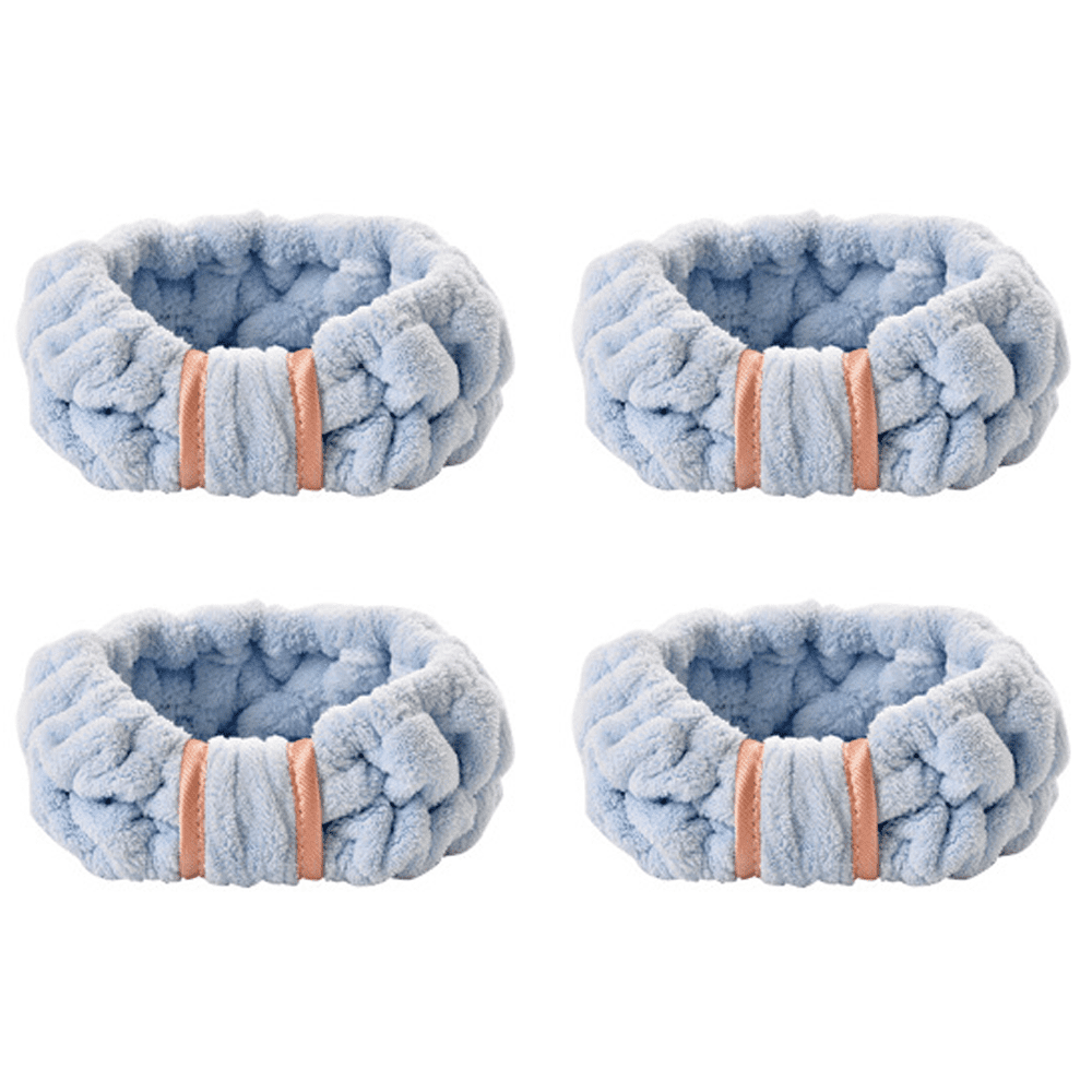 4 Pack Microfiber Headbands Spa Facial Headbands Makeup Headbands ...