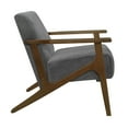 Accent Chair / Dark Walnut Finish, 30.75 lb Weight / Easy to Move ...