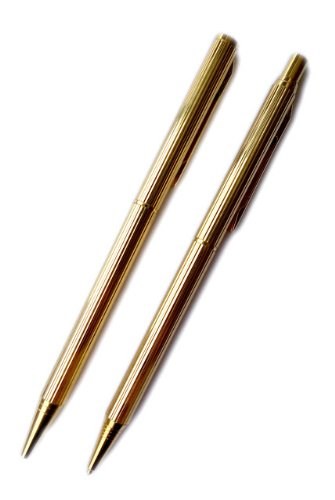 Straight Line Design Gold Pen and Pencil Set (B4) - Walmart.com