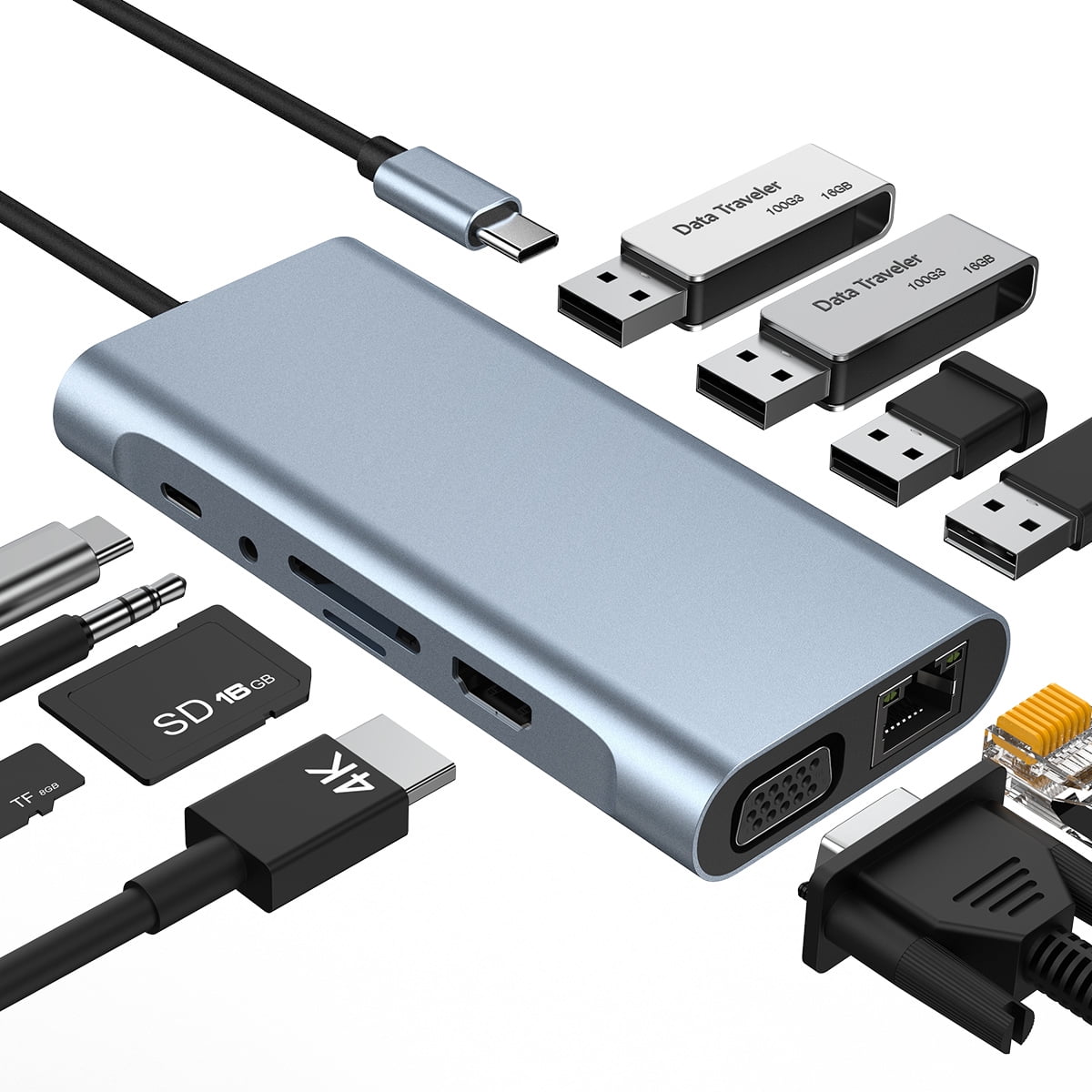 USB C Laptop Docking Station, USB-C Docking Station Dual Monitor, USB C ...