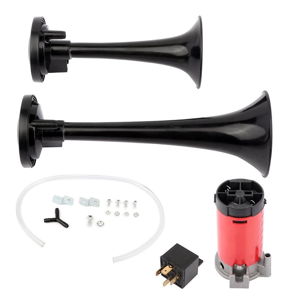 ECCPP 12V Air Horn Dual Trumpet Air Horn + Compressor Powerful Loud ...