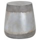 Sunpan Aries 15" Round-shaped Modern Concrete Side Table in Silver ...