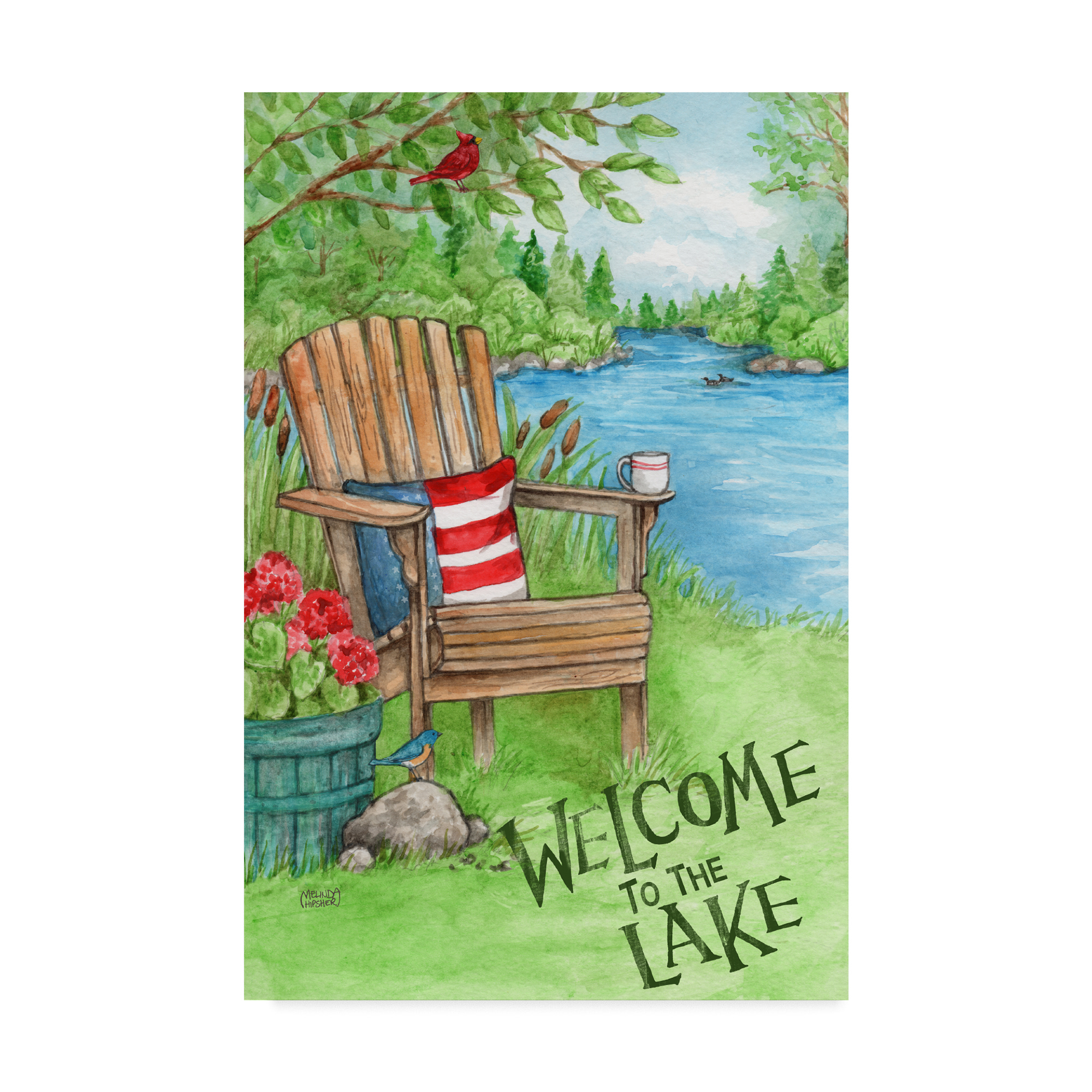 Trademark Fine Art Welcome To The Lake Chair Canvas Art By Melinda trademark-fine-art-welcome-to-the-lake-chair-canvas-art-by-melinda