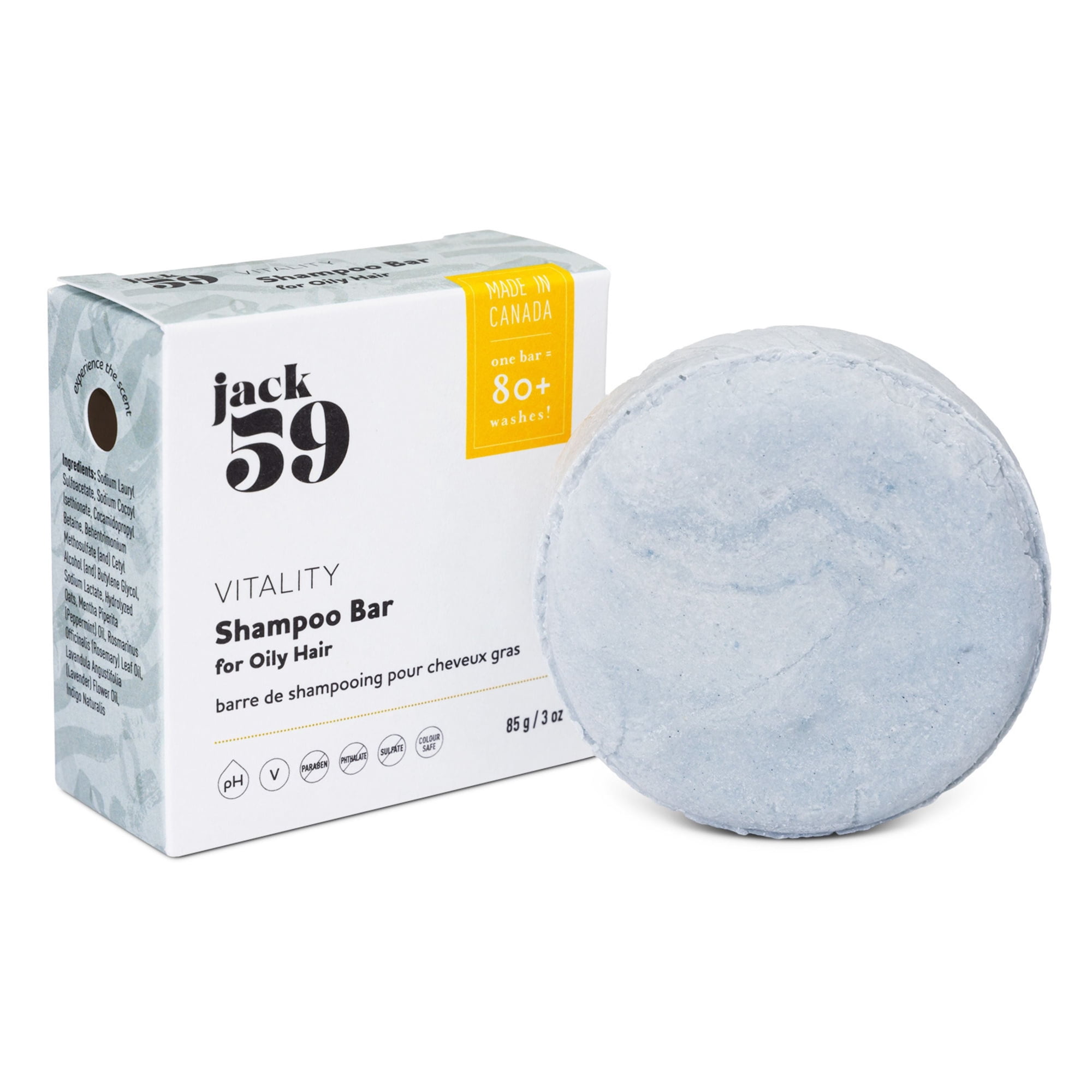 Click here for Jack59 Vitality Shampoo Bar For Oily Hair - 85 G 8... prices