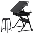 ZENSTYLE Adjustable Drafting Drawing Table Craft Tiltable Tabletop with ...