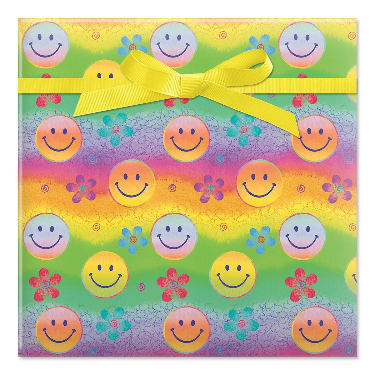 Current Smiley Faces Birthday Jumbo Roll Heavyweight Gift Wrap Paper ...