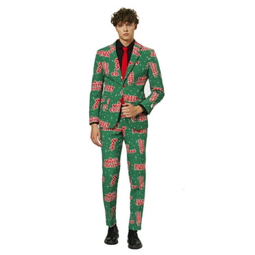 Suitmeister Light-Up Red Christmas Suit for Men Includes Tie - Walmart.com