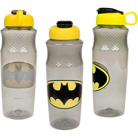 Zak Designs [3-Pack] DC Batman 30oz Sullivan Sports Water Bottle, BPA ...