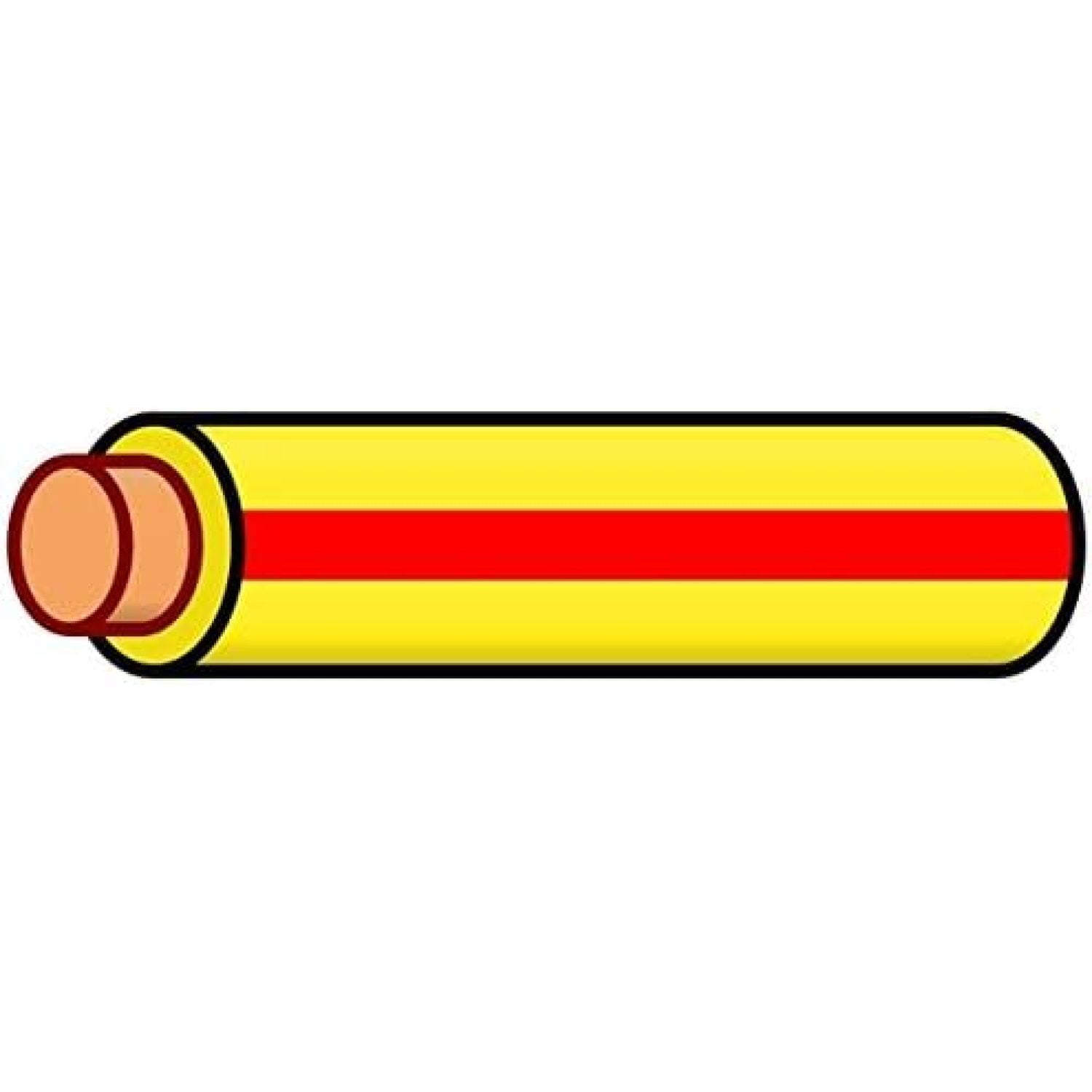 K4 Auto & Marine Primary Electrical Wire Yellow W/Red Stripe 14 Gauge ...