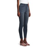 Time & Tru Women's High Rise Skinny Jeans Stretchy Flattering Denim ...