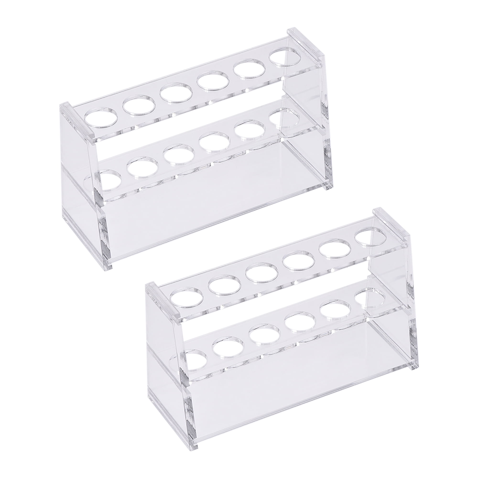 Uxcell 6-Well Acrylic Test Tube Holder Rack Clear for 10ml Centrifuge ...