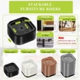 4 Pack Furniture Risers 1 Inch, Adjustable Bed Risers Heavy Duty for ...