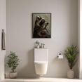 Affixzi Bathroom Wall Art, Moody Animal Portrait, Dark Humor Decor ...