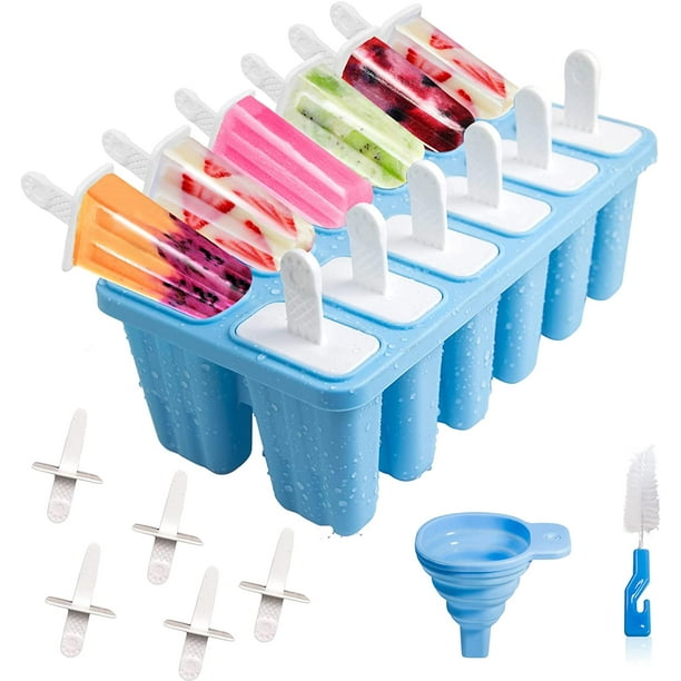 SHAR Ice Cream Molds, 12 Cavities Ice Cream Molds, Reusable Popsicle ...