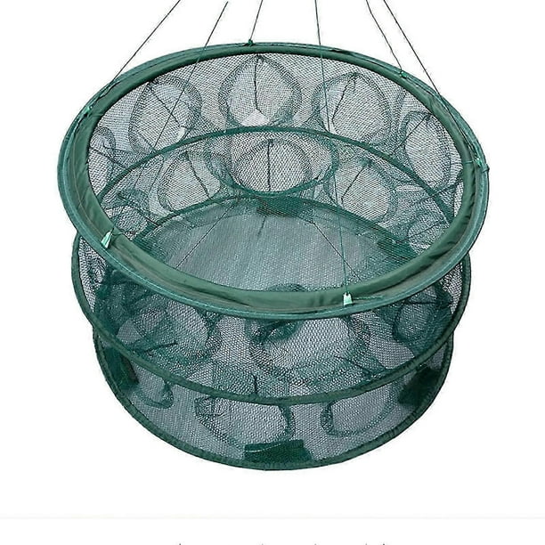 Automatic Open Fishing Shrimp Net Nylon Foldable Crayfish Shrimp ...