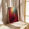 Affixzi Jesus Reading Scripture Wall Art: Dramatic Rainbow Light, Red ...