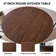 47 inches Modern Round Dining Table, Wood Kitchen Table for 4 with Two ...