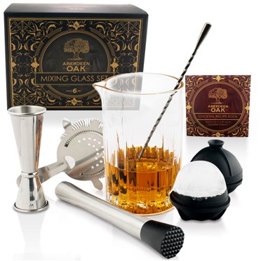 VONATES 16Pcs Mixology Cocktail Shaker Set with Stand, Essential Bar ...