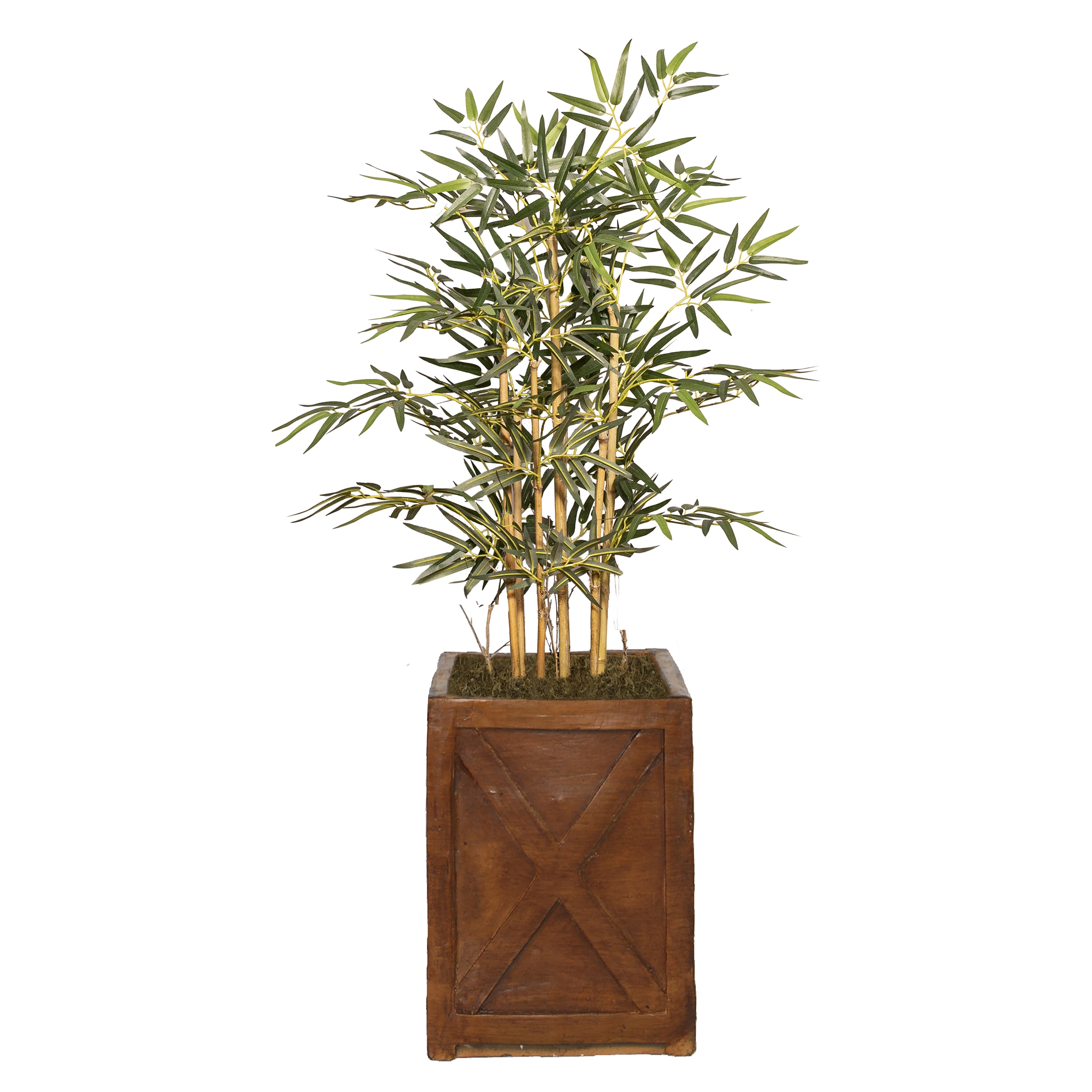 Artificial Faux Bamboo Tree 49" Fake Plant with Planter - Walmart.com