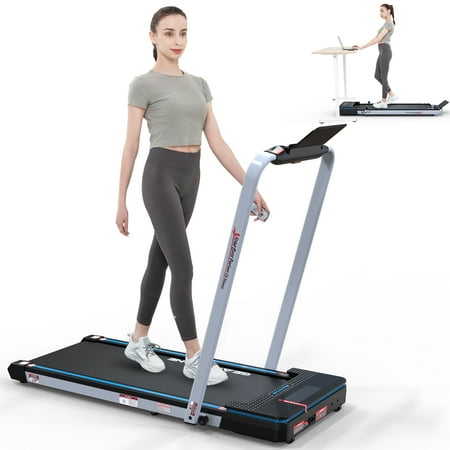 GEARSTONE 1400W Foldable Treadmill, Controllable Armrest and Remote ...