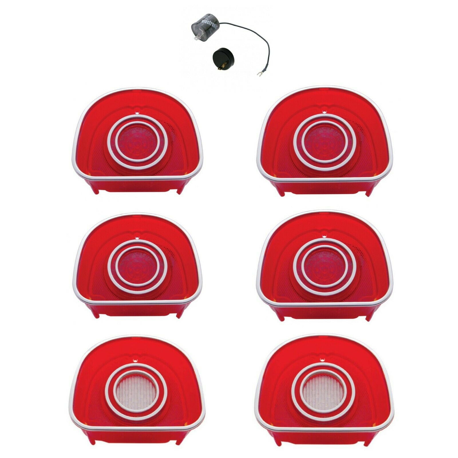 United Pacific 1968 Chevy Impala Caprice LED Tail/Backup Light Set SS ...